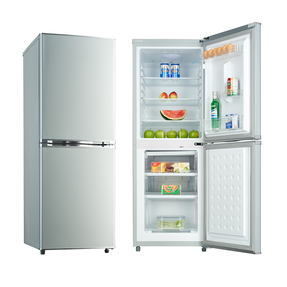 China 225L Low Noise Bottom Freezing Double Door Refrigerator Freezer ...