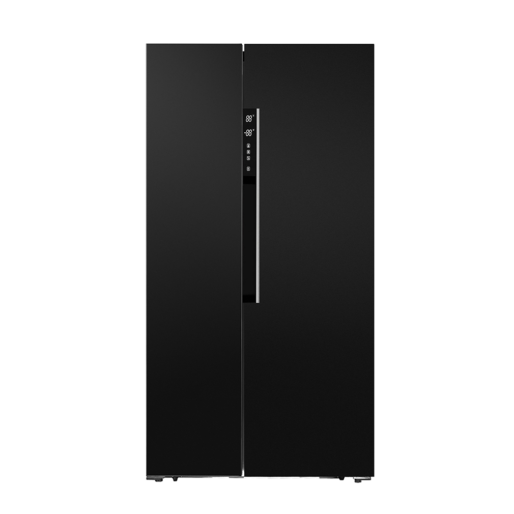 China 458L Electronic Control No Frost Black Side By Side Fridge ...